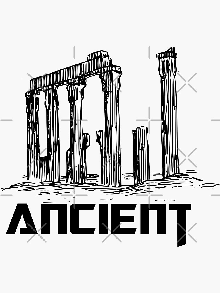 "Ancient history " Sticker by Affluz | Redbubble