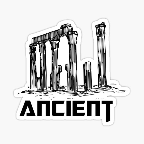 "Ancient history " Sticker by Affluz | Redbubble