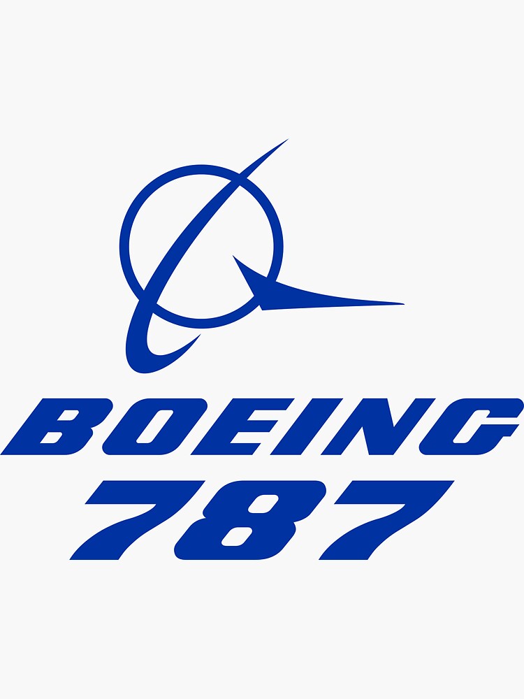 "Boeing 787 logo" Sticker by peteroldfield | Redbubble