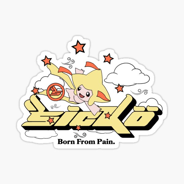 "Sicko Born from Pain" Sticker by Shieldgang | Redbubble