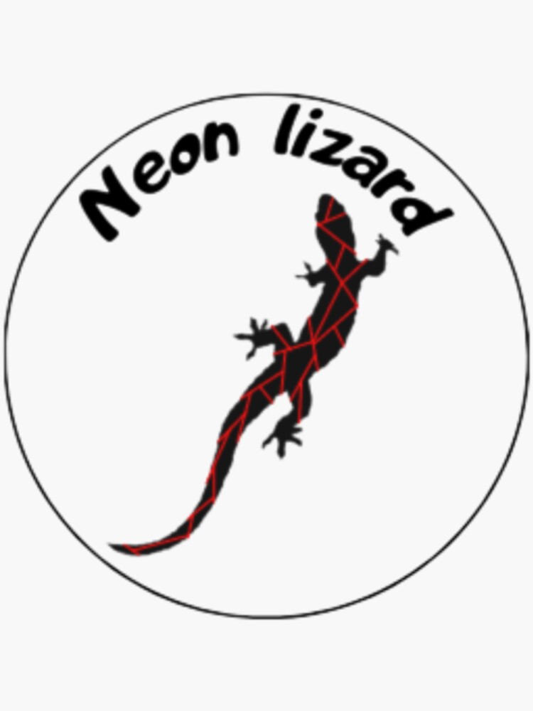"neon lizard" Sticker by LeSushi | Redbubble