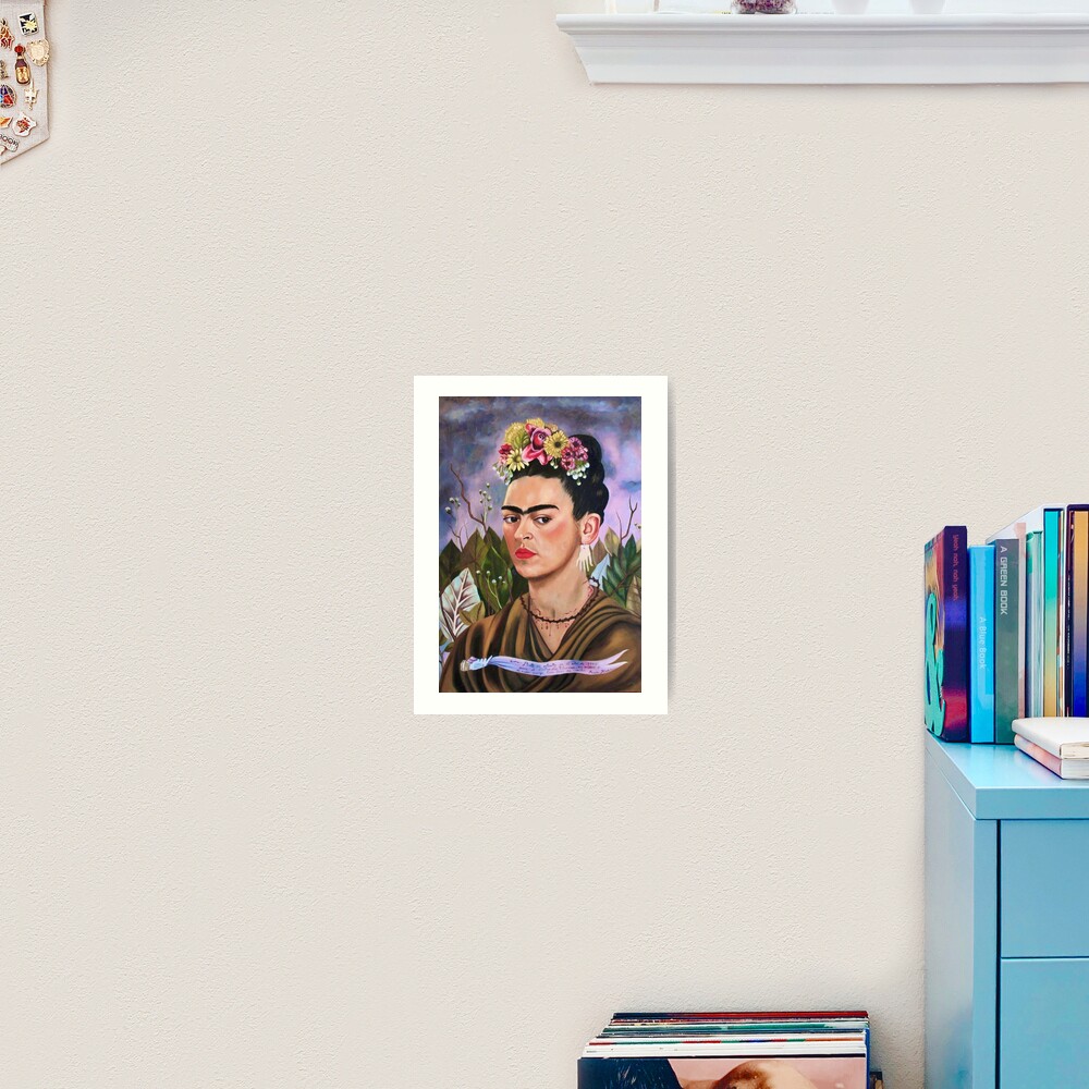 "Self Portrait Dedicated to Dr Eloesser by Frida Kahlo" Art Print for ...