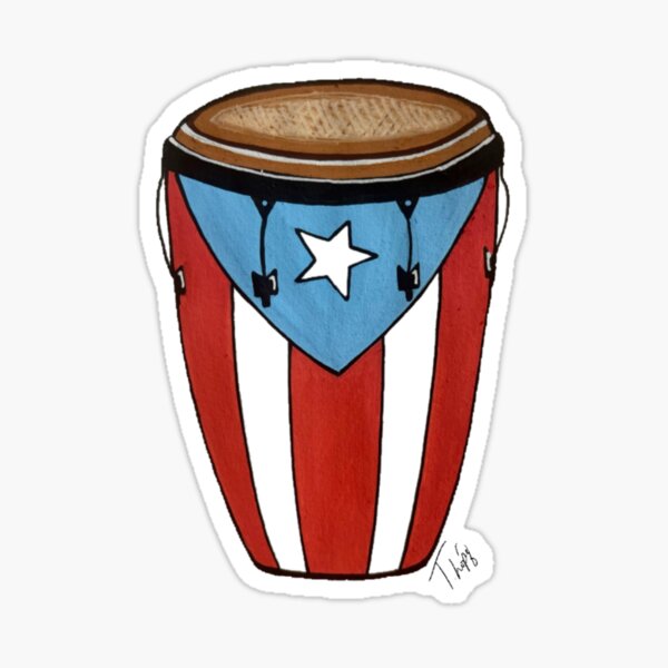 "Puerto Rico Conga | Boricua Flag | Puerto Rican Art" Sticker for Sale ...