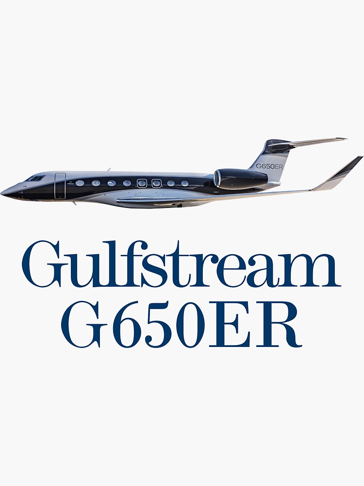 "Gulfstream G650ER" Sticker by peteroldfield | Redbubble