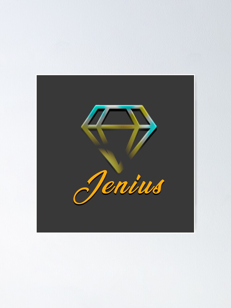"jenius" Poster for Sale by SLlankaexpress | Redbubble