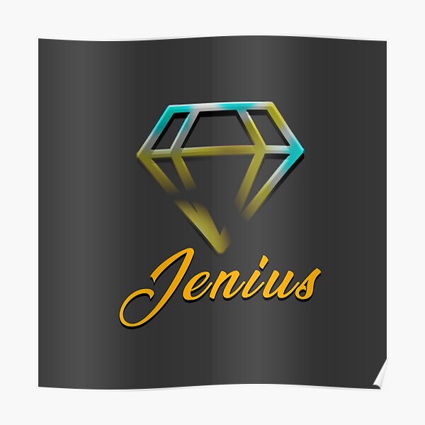 "jenius" Poster for Sale by SLlankaexpress | Redbubble