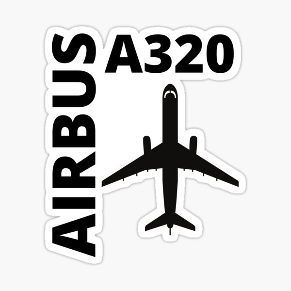 "Airbus A320 Airplane" Sticker by VELATA | Redbubble