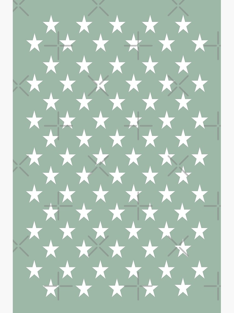 "Small WHITE and MUTED GREEN STARS" Poster for Sale by RachelMacht ...