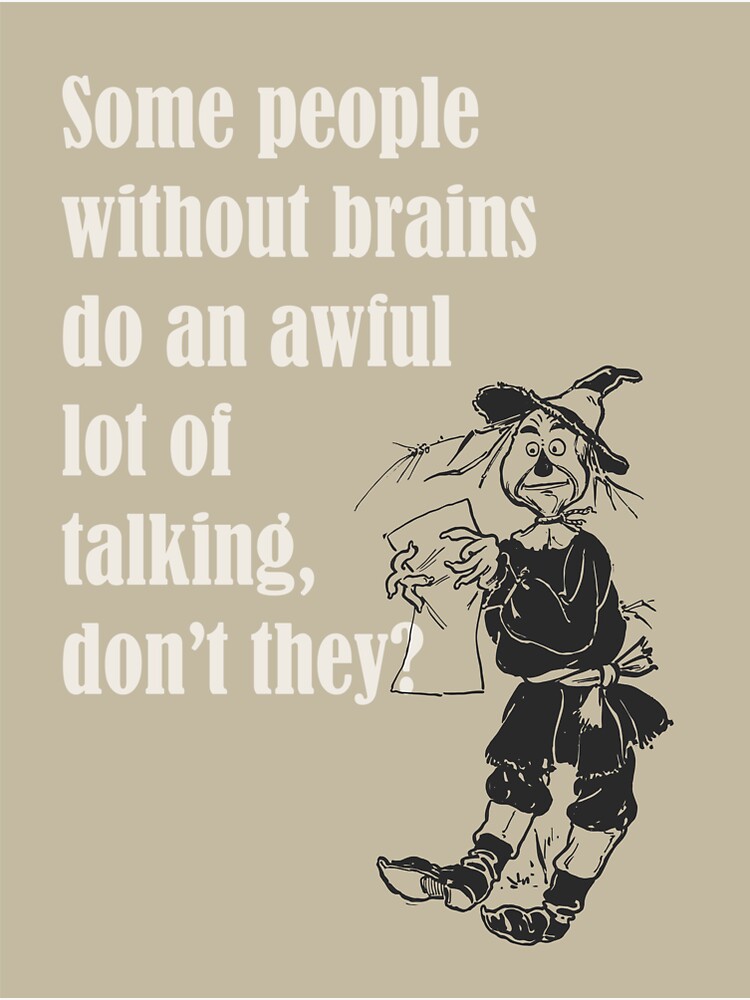 "The Wonderful Wizard of Oz - Scarecrow Quote" Sticker by ColorBoxes ...
