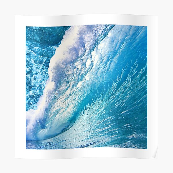 "The great wave | Great blue wave background" Poster for Sale by ...
