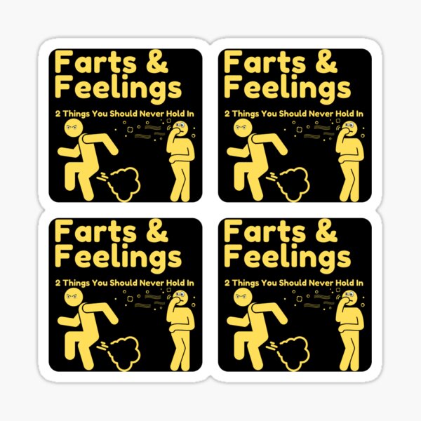 "Yellow Farts & Feelings Novelty Gag" Sticker by theneedsguy | Redbubble