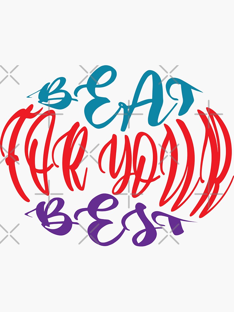 "Beat for your Best" Sticker by Mychap | Redbubble