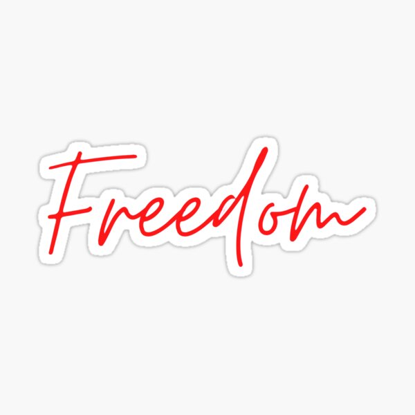 "Freedom" Sticker by sukkar84 | Redbubble