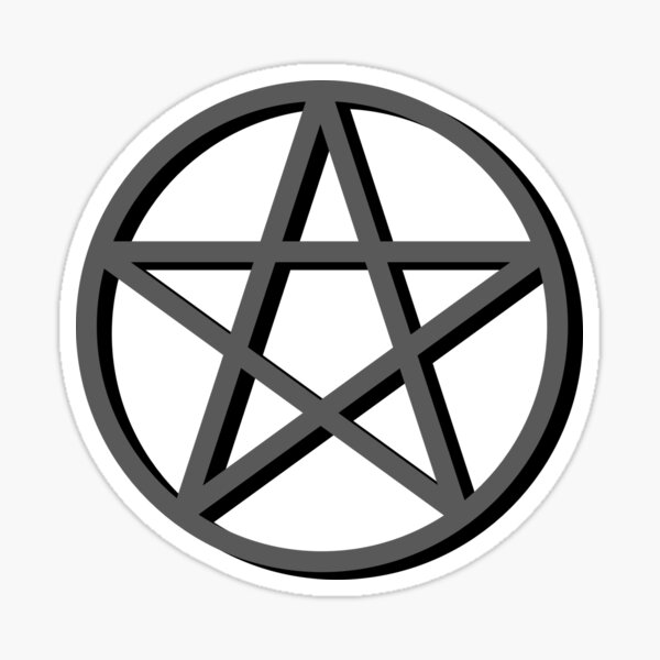 "3D pentacle pentagram circle" Sticker by nihilosophy | Redbubble