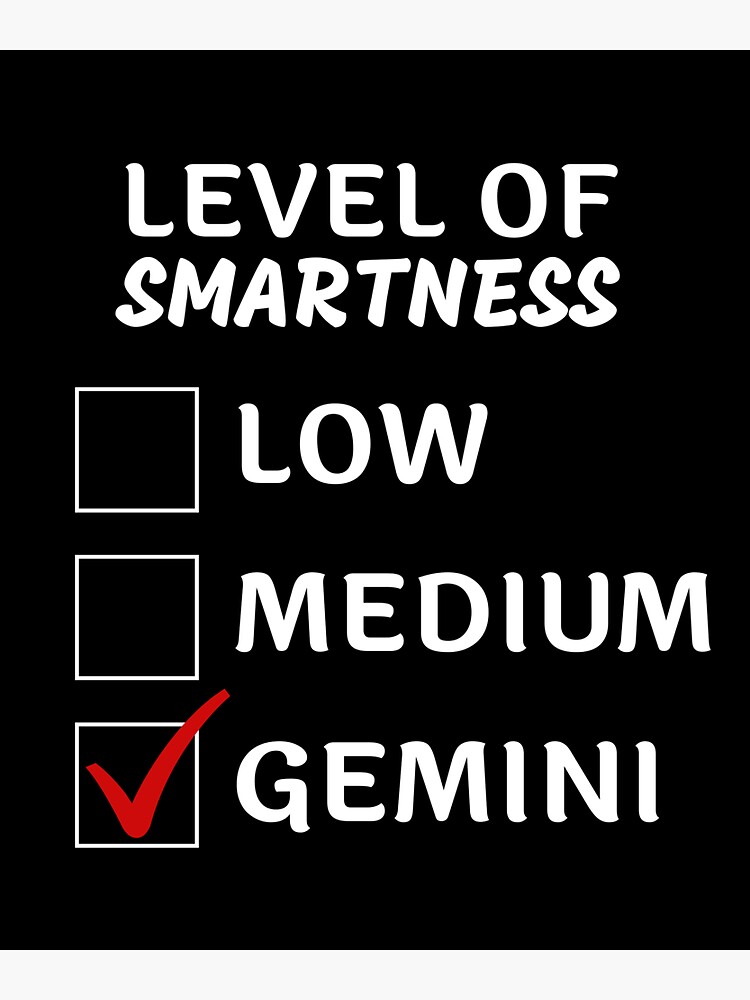 "Level of Smartness: Gemini Zodiac" Sticker by zodiacworld | Redbubble