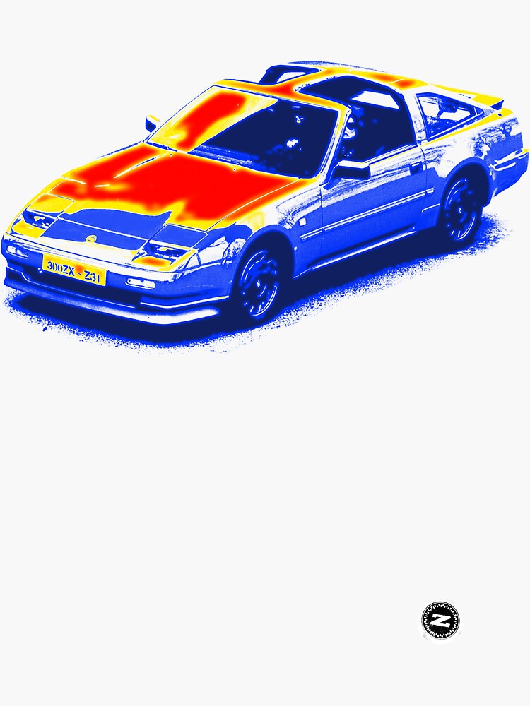 "Datsun Nissan 300ZX Z31 T Roof _red blue" Sticker by DatsunStyle ...