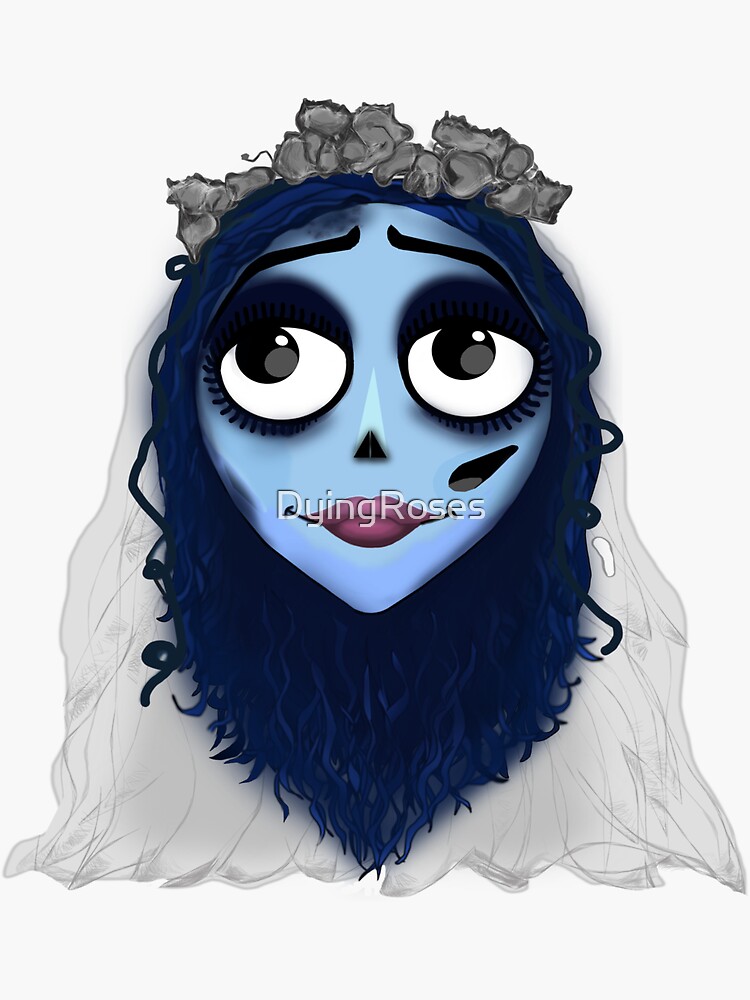 "Emily Corpse Bride Tim Burton's Movie" Sticker by DyingRoses | Redbubble