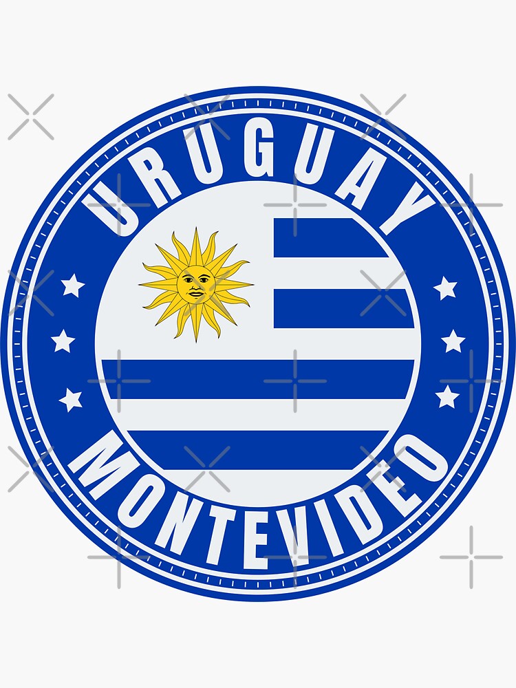 "Montevideo Uruguay Flag " Sticker for Sale by worldpopulation | Redbubble