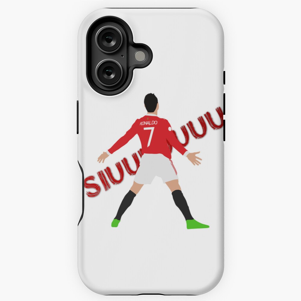 "Cristano Ronaldo Celebration Block Art SIUUUU with text" Sticker for ...