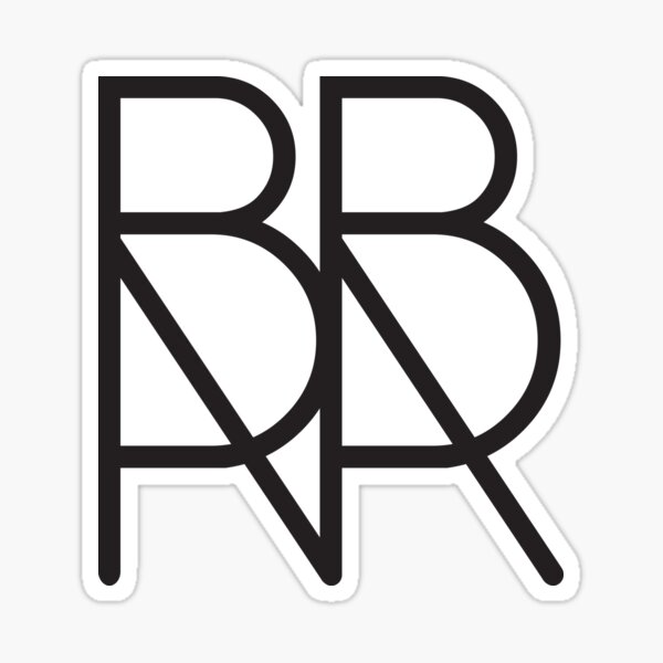 "Barbara name monogram / minimal logo design" Sticker by Redesign34 ...