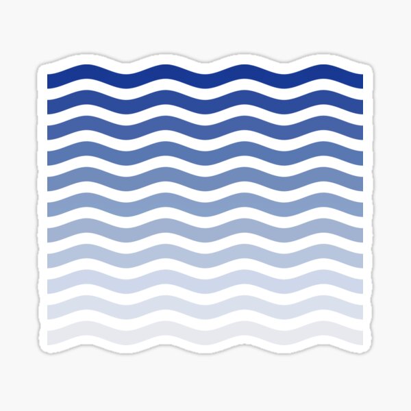 "Gradient Blue Waves - Pattern" Sticker by TheEndlessStore | Redbubble