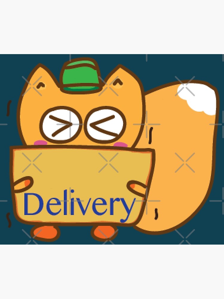 "Delivery Fox" Poster for Sale by MILdecals | Redbubble