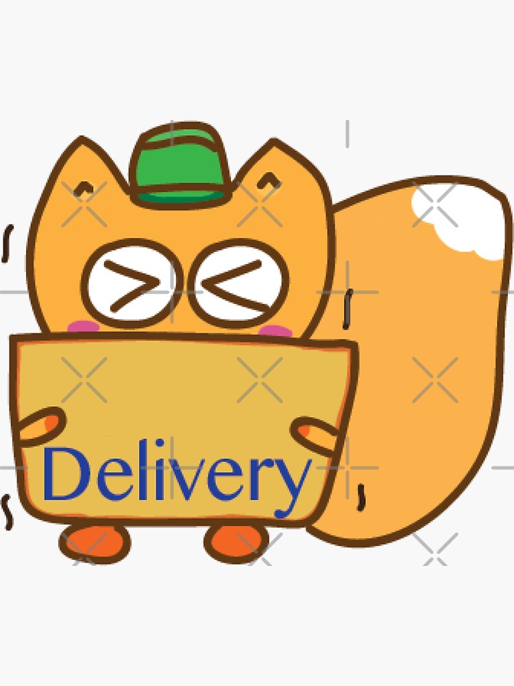 "Delivery Fox" Sticker by MILdecals | Redbubble