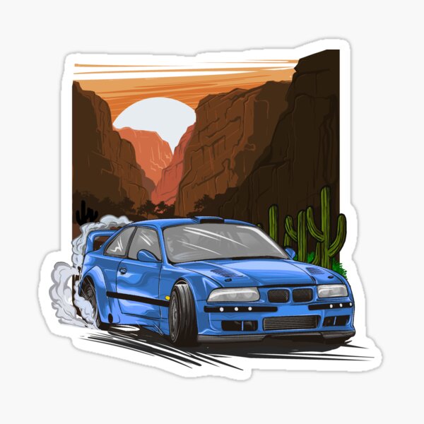 "E36 bimmer stance" Sticker by Tsabitah | Redbubble