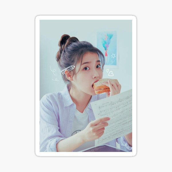 "IU Cute Kpop Singer" Sticker by itsmyworld1 | Redbubble