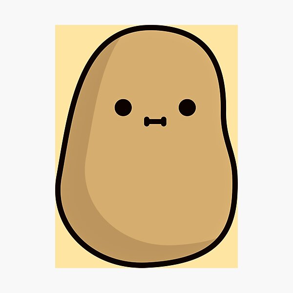 "Cute Potato with a Face" Photographic Print for Sale by ...