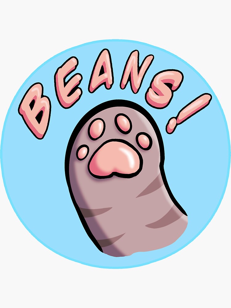 "Toe Beans!" Sticker by alyssaw73 | Redbubble