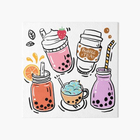 "Cute Tea Drawings" Art Board Print for Sale by Inez-kemmy | Redbubble