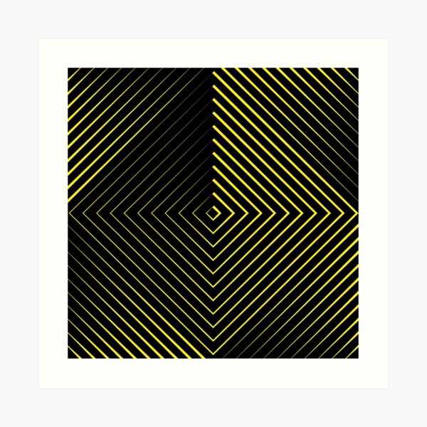 "Neon Yellow, Optical Illusion, Color Gradient, Optical Art - B09" Art ...