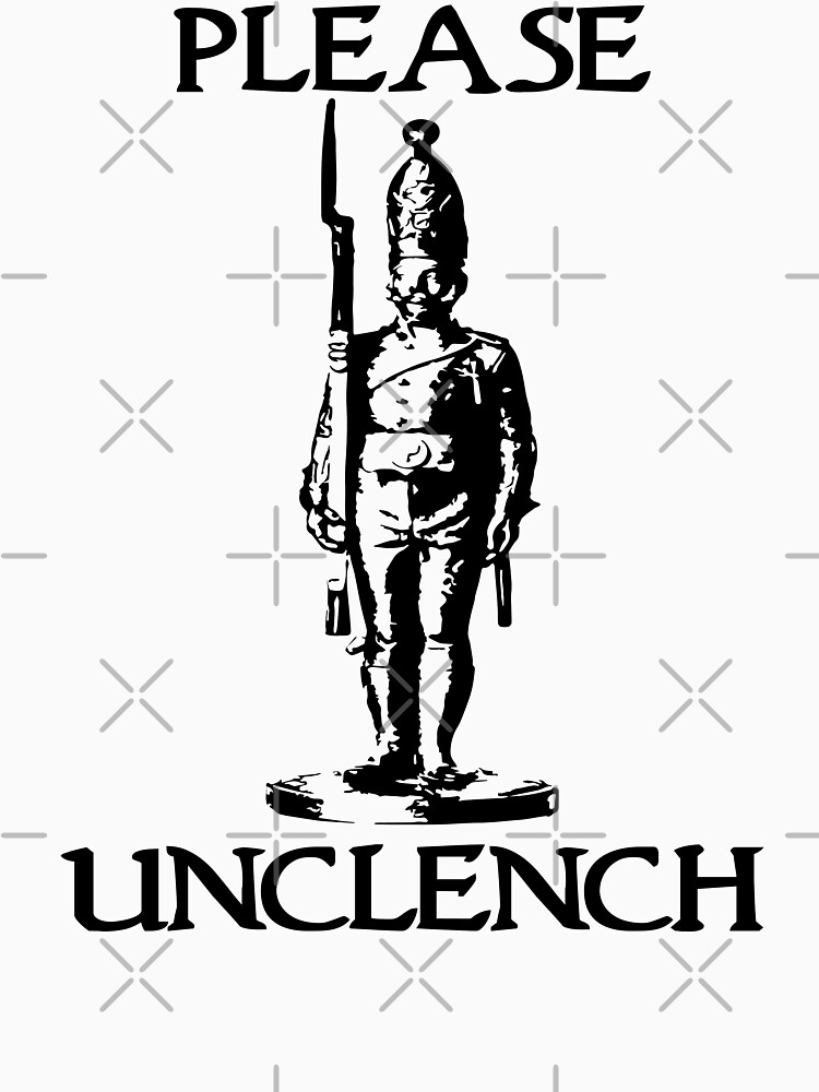 "Please Unclench (Black Silhouette)" T-shirt for Sale by GatorDesign ...