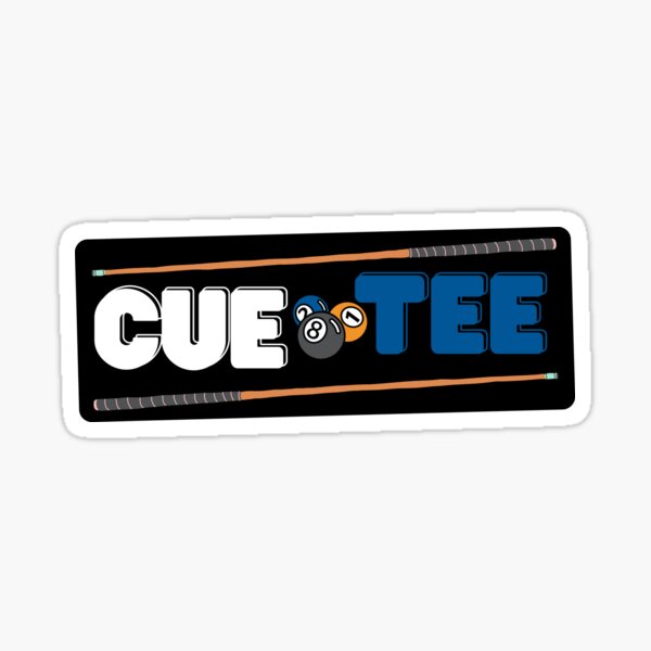 "Billiards Pun Cue-Tee Cutie Design" Sticker by OnyxTurtle | Redbubble