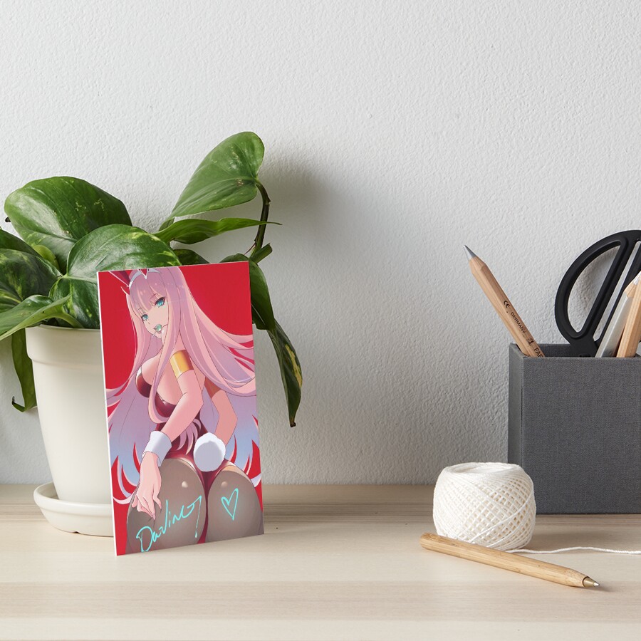 Waifu Bunny Zero Two Hot Ass Darling In The Franxx Ecchi Art Board Print By Hidoyatarg