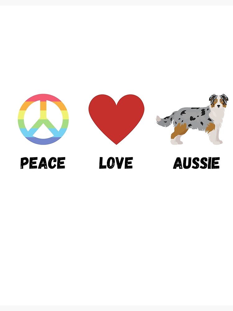 "simple peace love aussie design" Poster for Sale by joskills | Redbubble