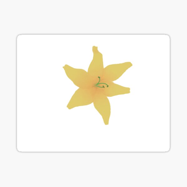 "Yellow Lilly " Sticker by bellapaints | Redbubble