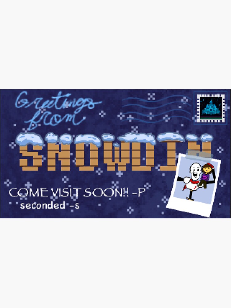 "undertale snowdin postcard" Sticker for Sale by j-vb | Redbubble