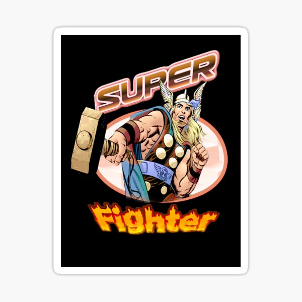 "Super Fighter" Sticker by lena-g-art | Redbubble