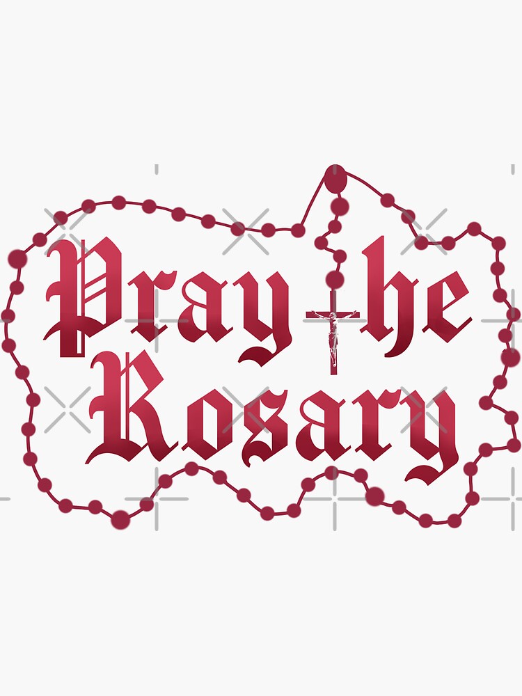 "Pray the Rosary Pink Catholic Prayer" Sticker for Sale by ...