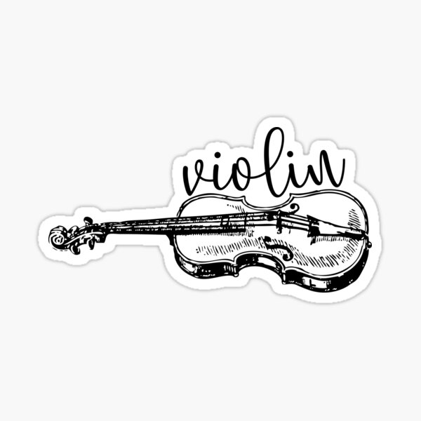 "Violin" Sticker for Sale by MyStickerStudio | Redbubble