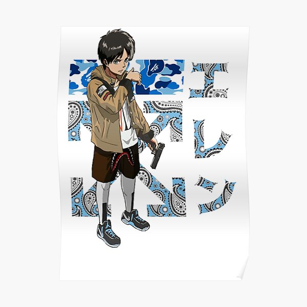 "Eren Drip 4k" Poster for Sale by 6ixnik-1 | Redbubble