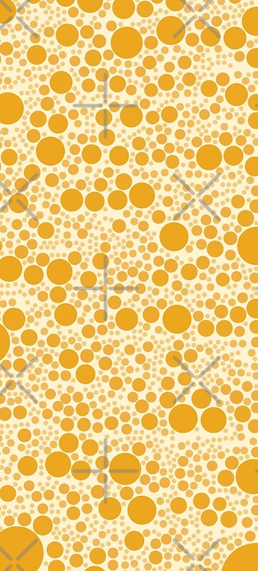 "Golden Yellow Polka Dots Bubble Pattern" by patternsoup | Redbubble