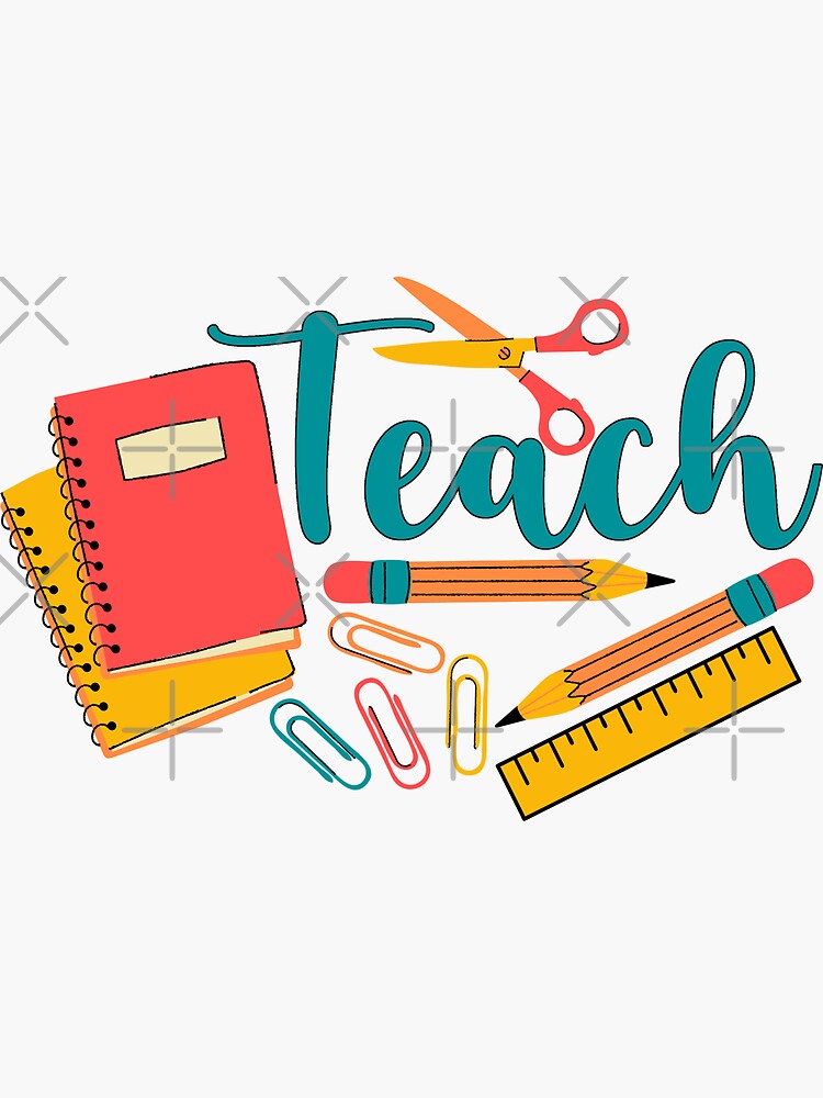 "Teach" Sticker for Sale by MyStickerStudio | Redbubble