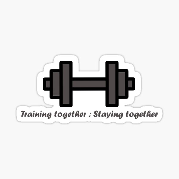 "couple that train together stay together" Sticker for Sale by ...