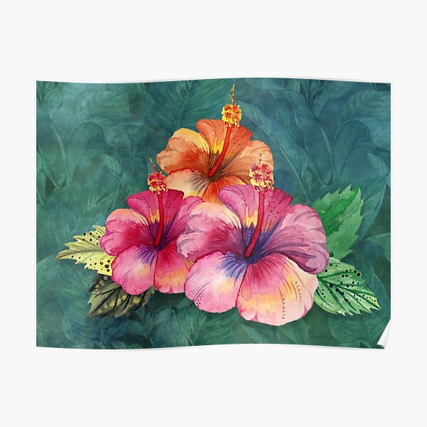 "Exotic Hawaiian Hibiscus" Poster for Sale by JMarielle | Redbubble