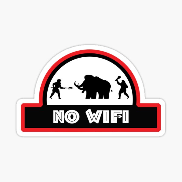 "No WiFi connection internet - Funny" Sticker for Sale by cartoon ...