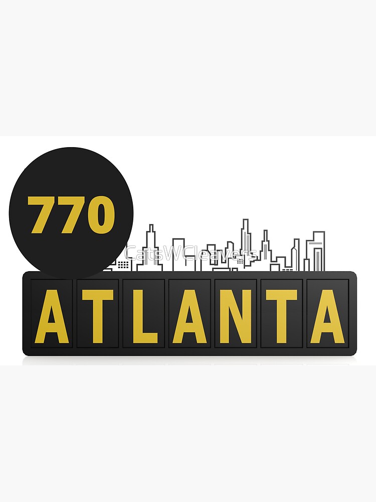 "Area Code 770 Atlanta, Georgia" Sticker by CatsWCleavers | Redbubble