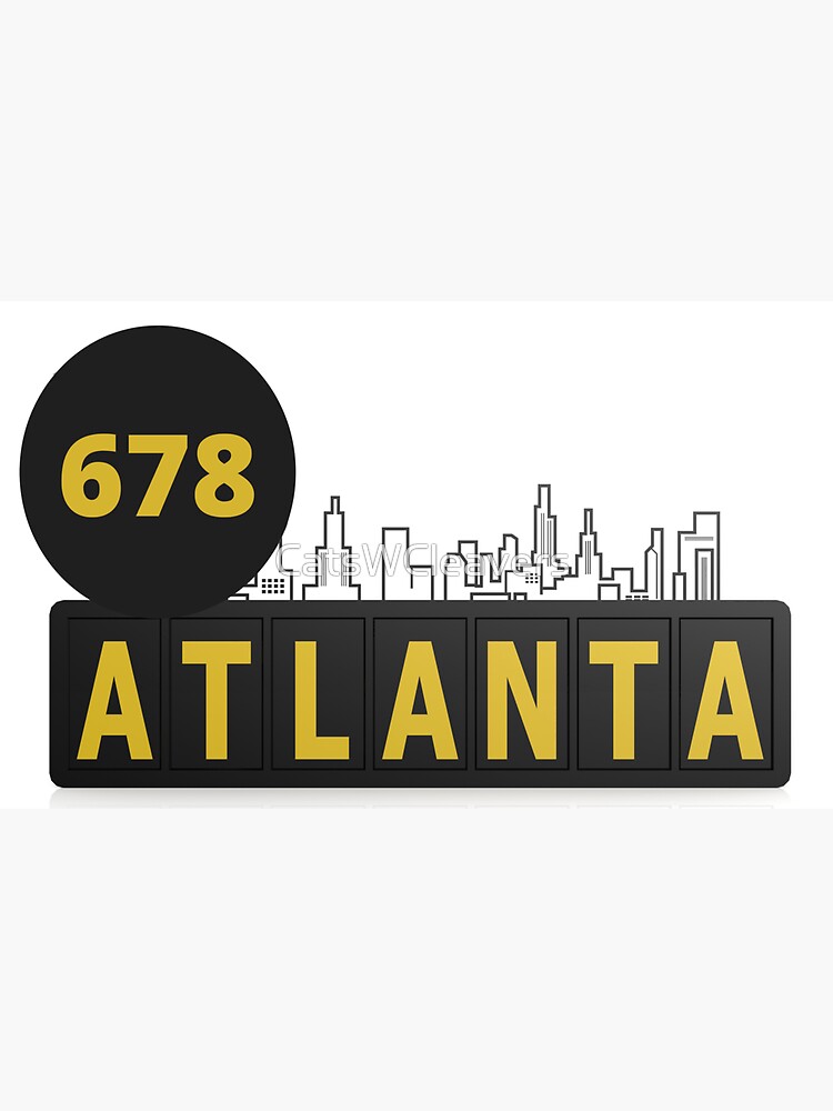 "Area Code 678 Atlanta, Georgia" Sticker by CatsWCleavers | Redbubble